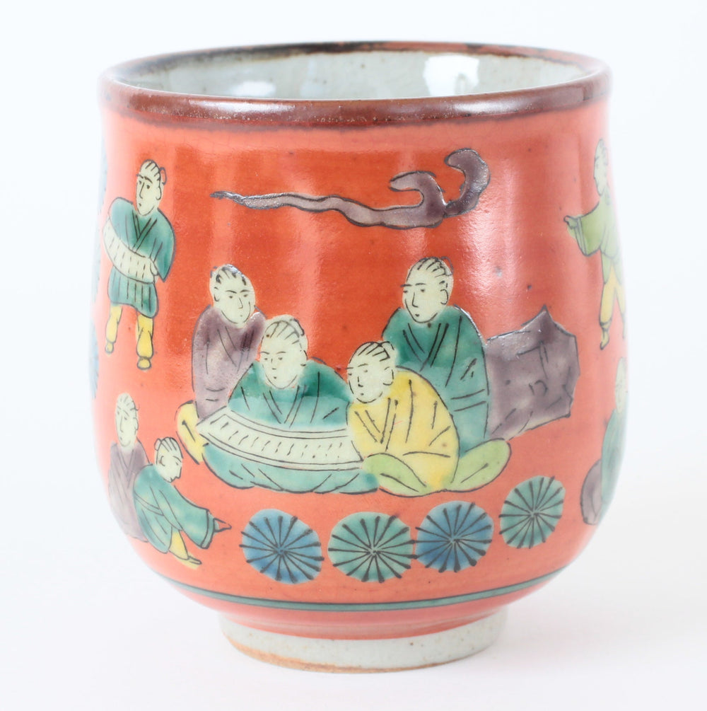 Kutani ware Japanese Ceramic Yunomi Chawan Tea Cup Mokubei Style made